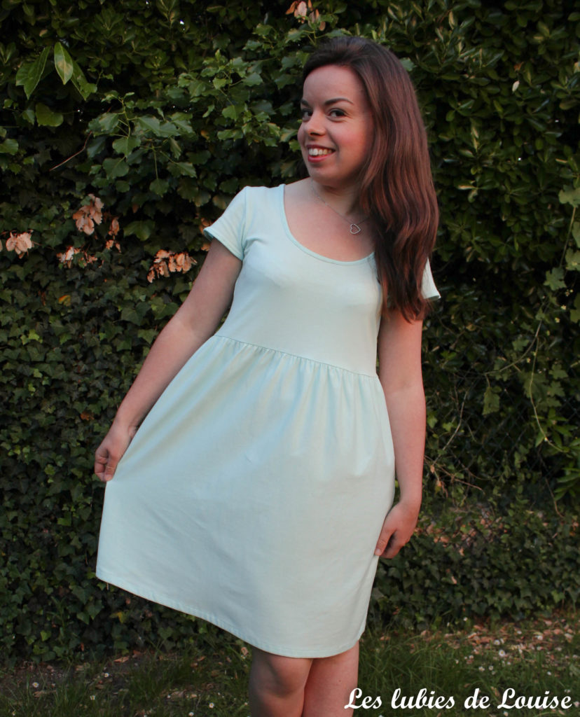 Ma robe doudou menthe à l'eau - Les Lubies de Louise