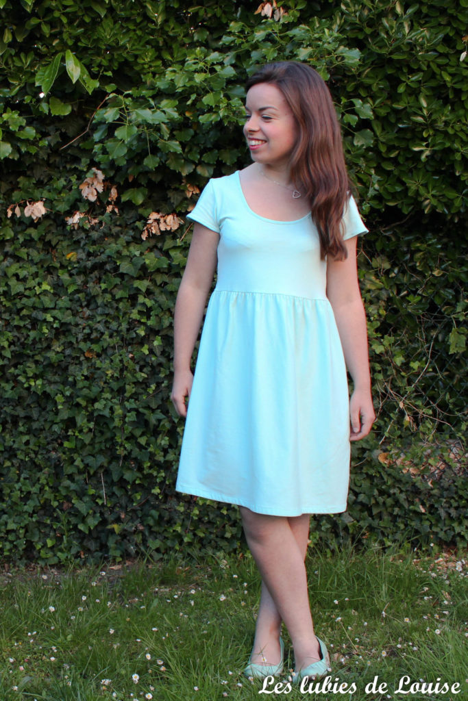 Ma robe doudou menthe à l'eau - Les Lubies de Louise